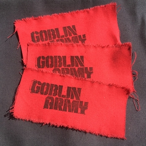Goblin Army Military Text Linocut Patch - Etsy