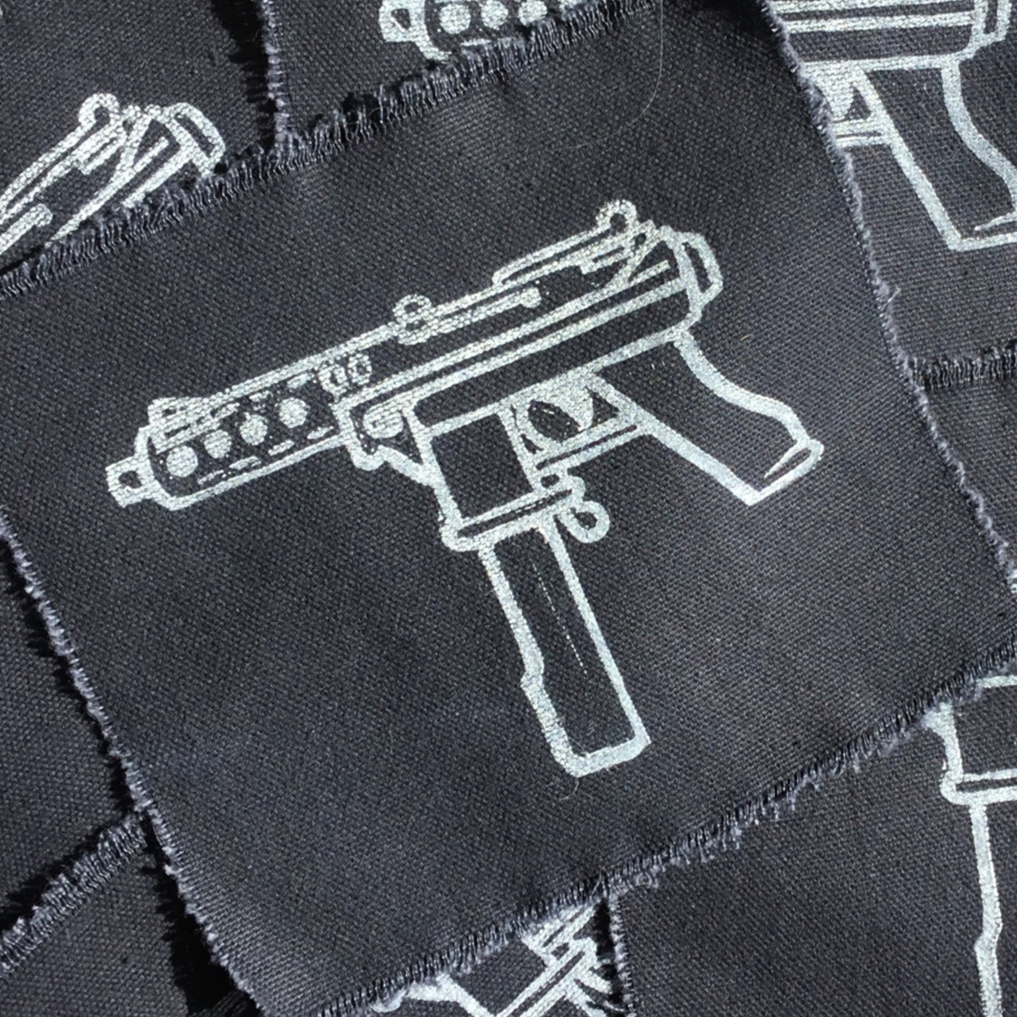 Tec 9 Submachine Gun Linocut Patch - Etsy