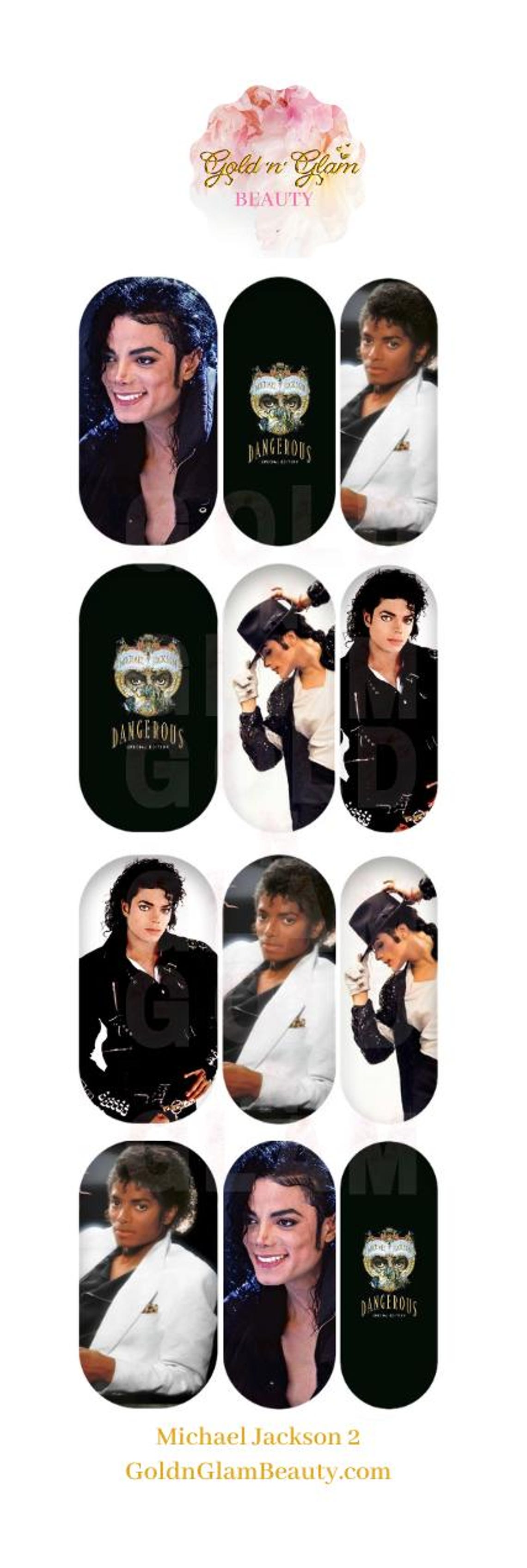 Michael Jackson Waterslide Nail Decals - Etsy