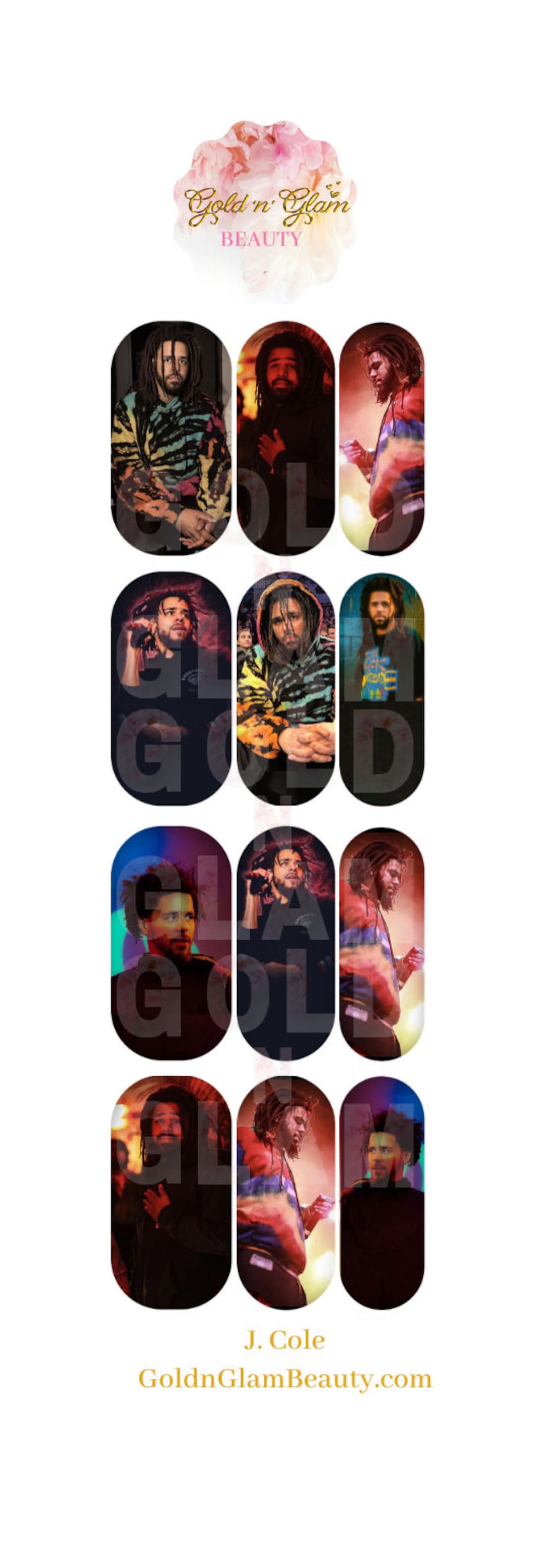 Various J. Cole Waterslide Nail Decals - Etsy