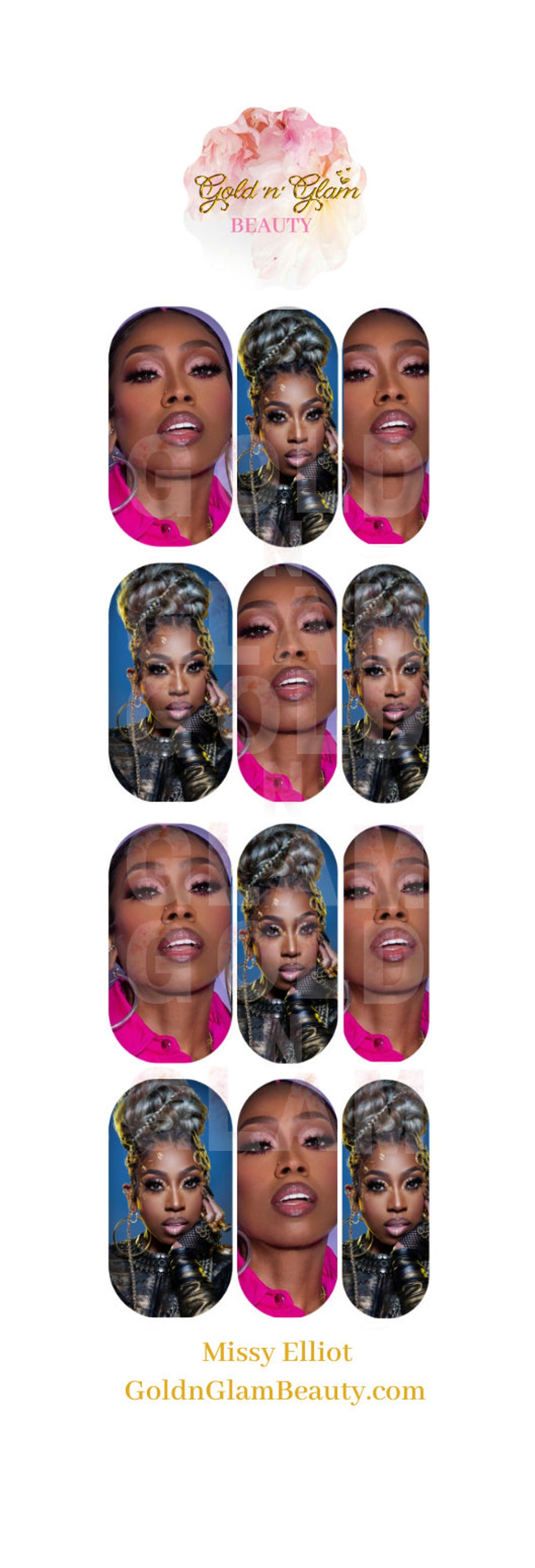 Missy Elliot Waterslide Nail Decals - Etsy