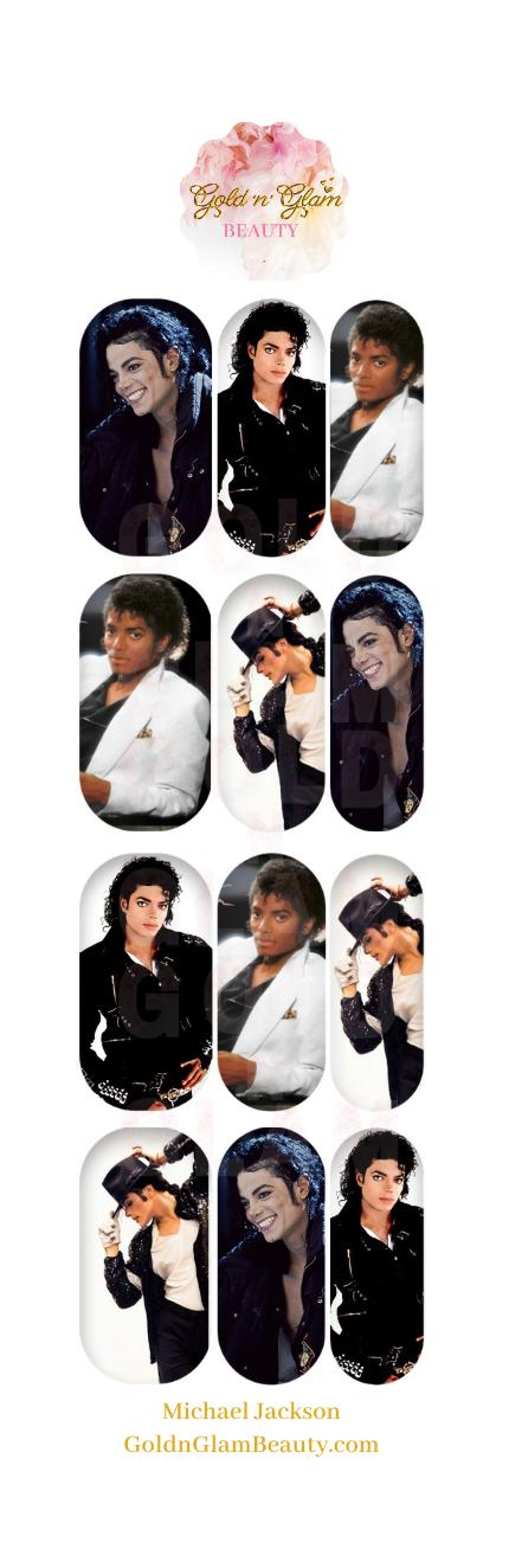 Michael Jackson Waterslide Nail Decals - Etsy