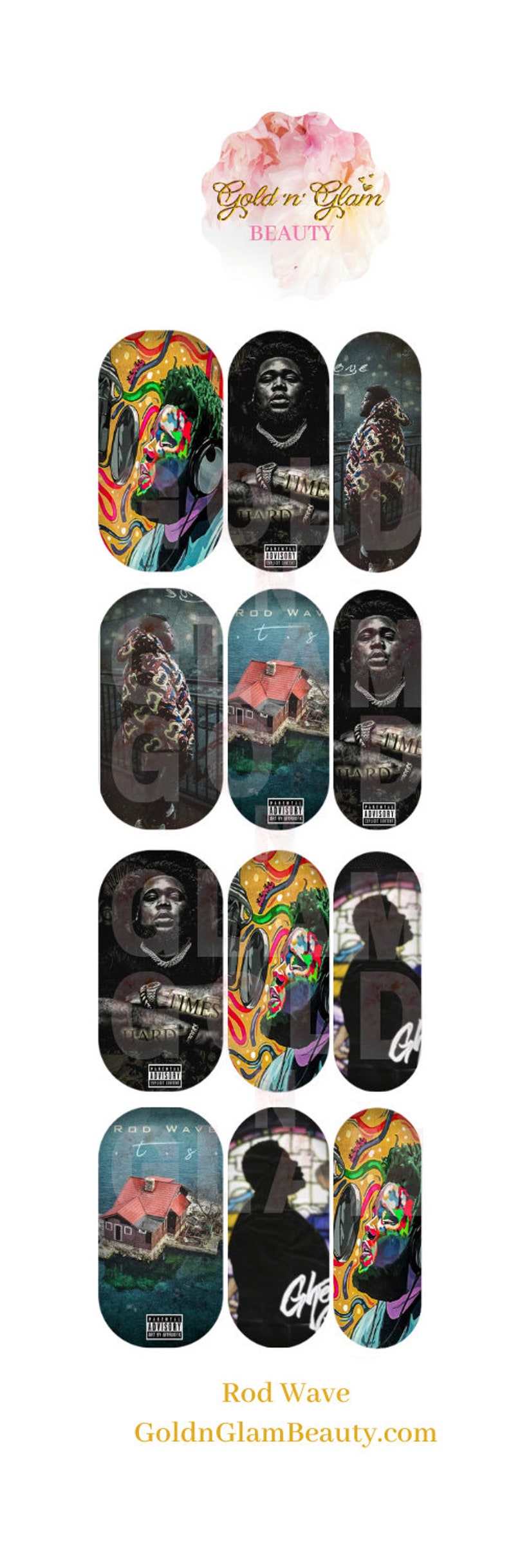 Rod Wave Waterslide Nail Decals - Etsy