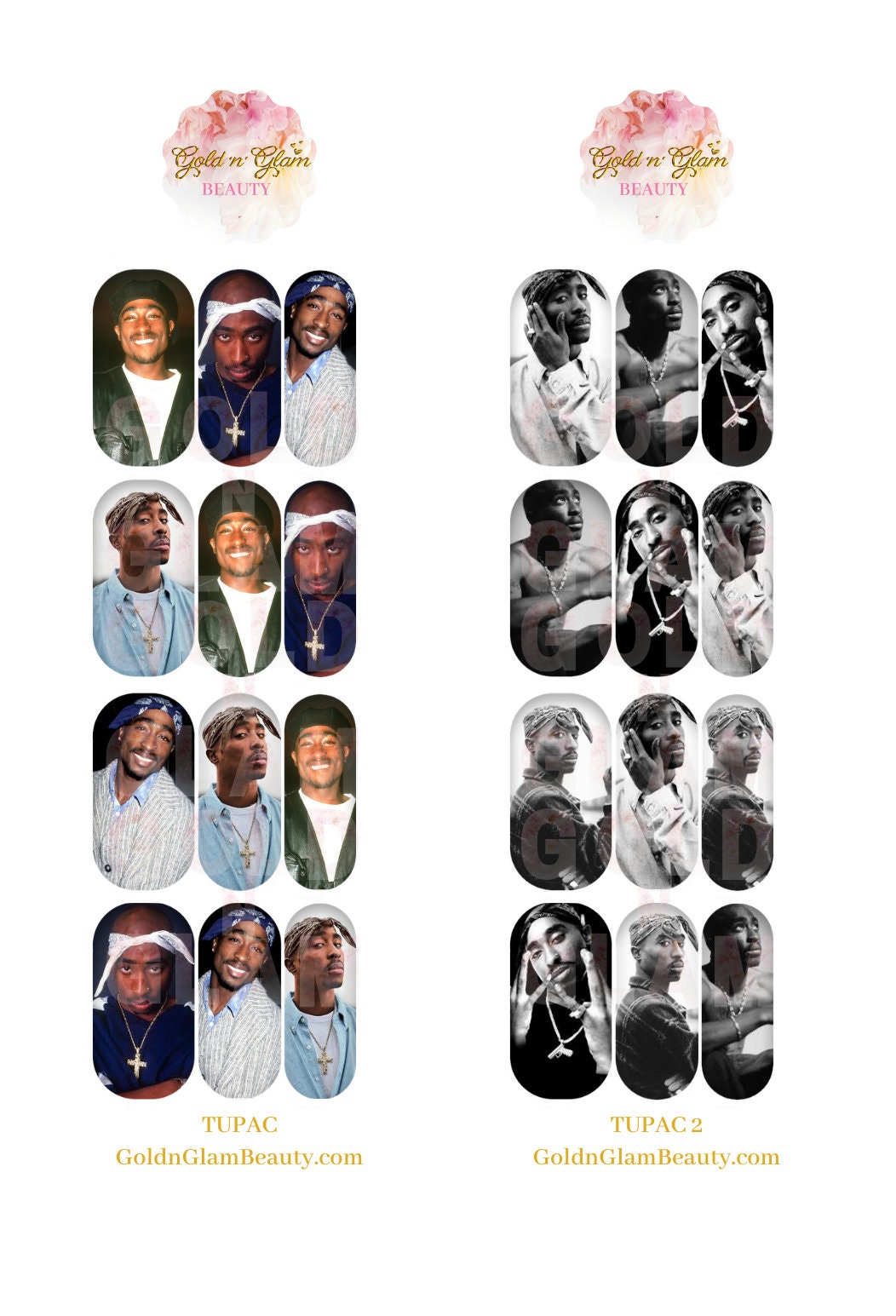 Various Tupac Waterslide Nail Decals - Etsy