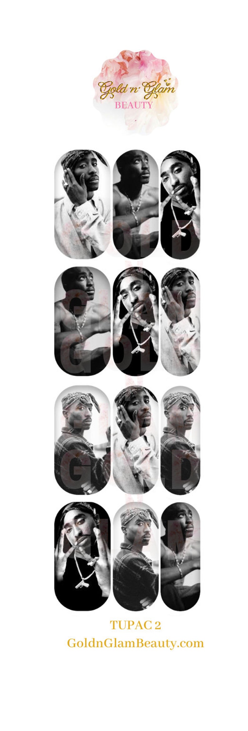 Various Tupac Waterslide Nail Decals - Etsy
