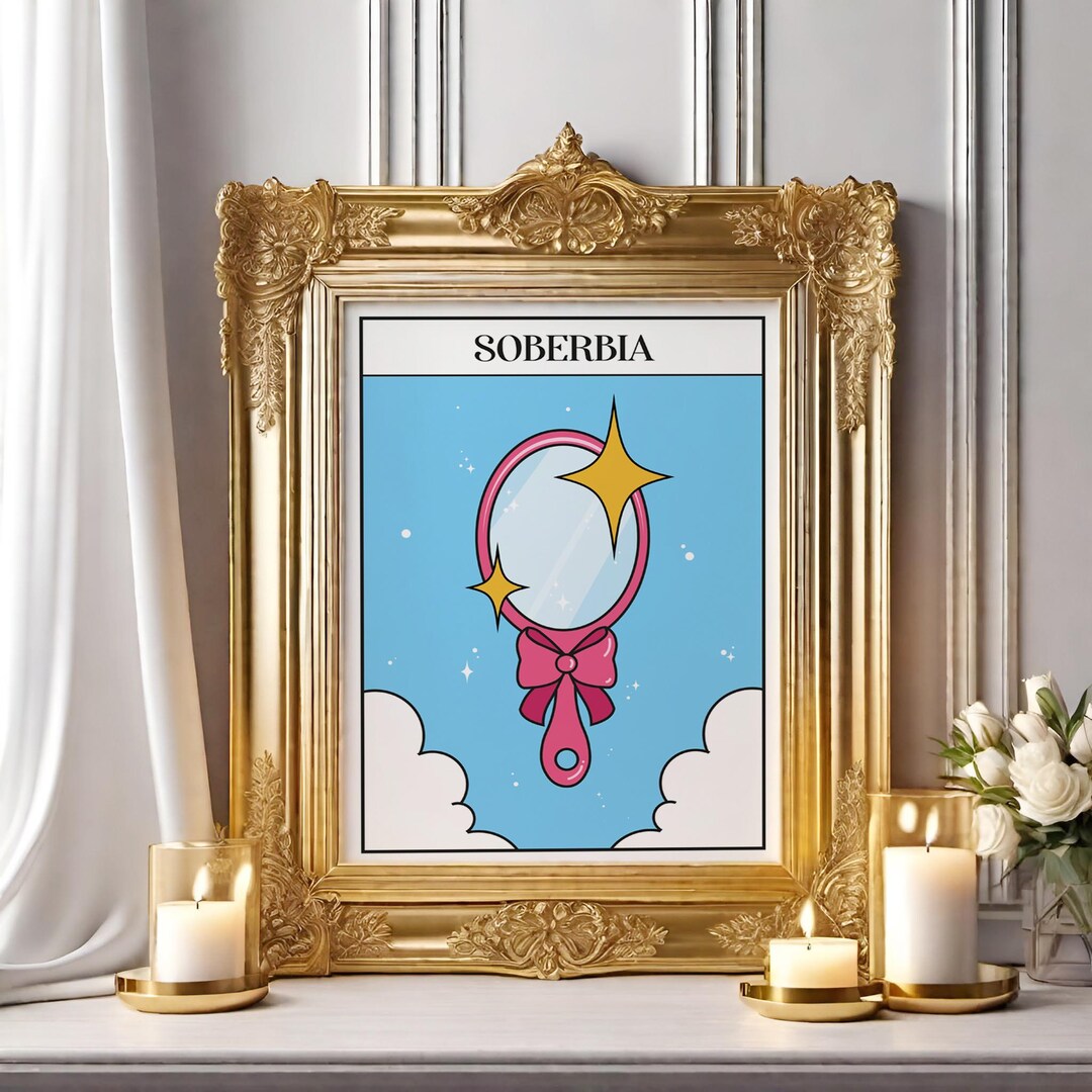 Seven Sins Wall Decor, Mirror Print, Pride Art, Cute, Feelings, Seven ...