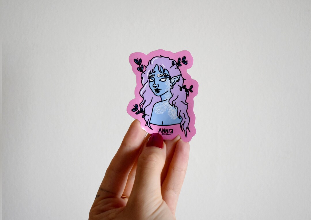 Nymph Sticker, Vinyl Sticker, Fairy, Halloween Sticker, Illustrated ...