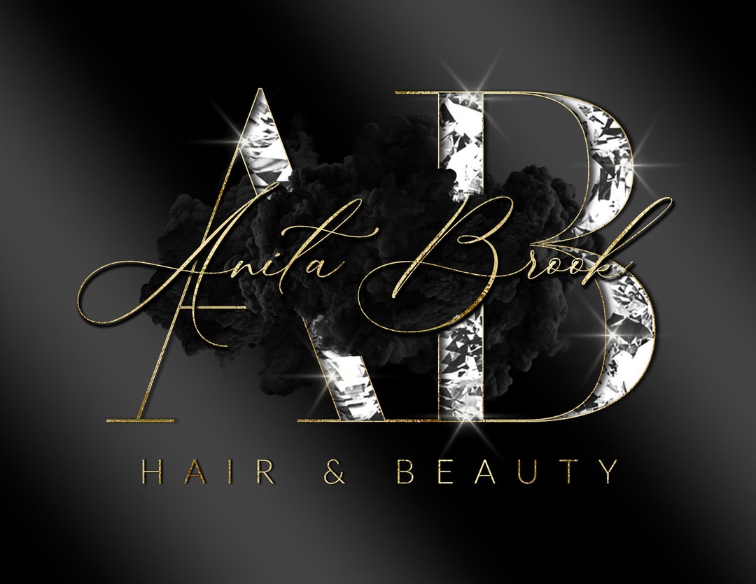 Beauty Logo Black and Gold Logo Diamond Logo Signature - Etsy