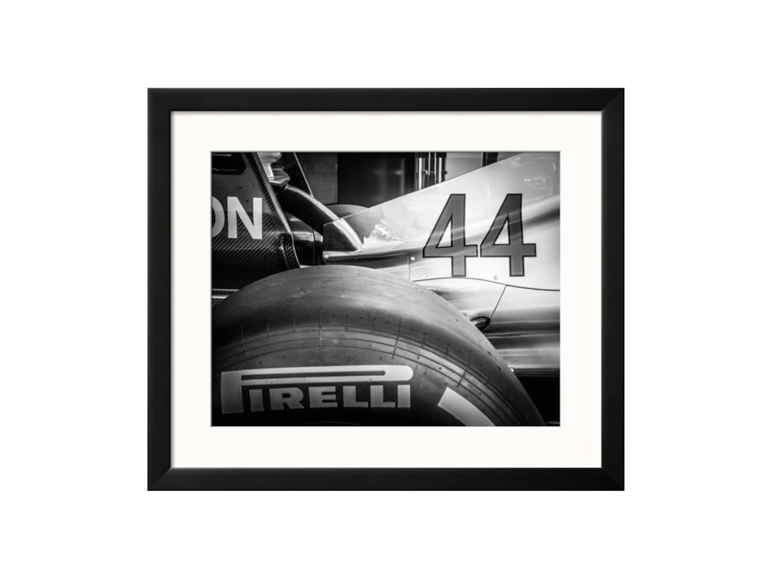 Lewis Hamilton No 44 Arrière droit, Art, Impression noir et blanc, Art ...