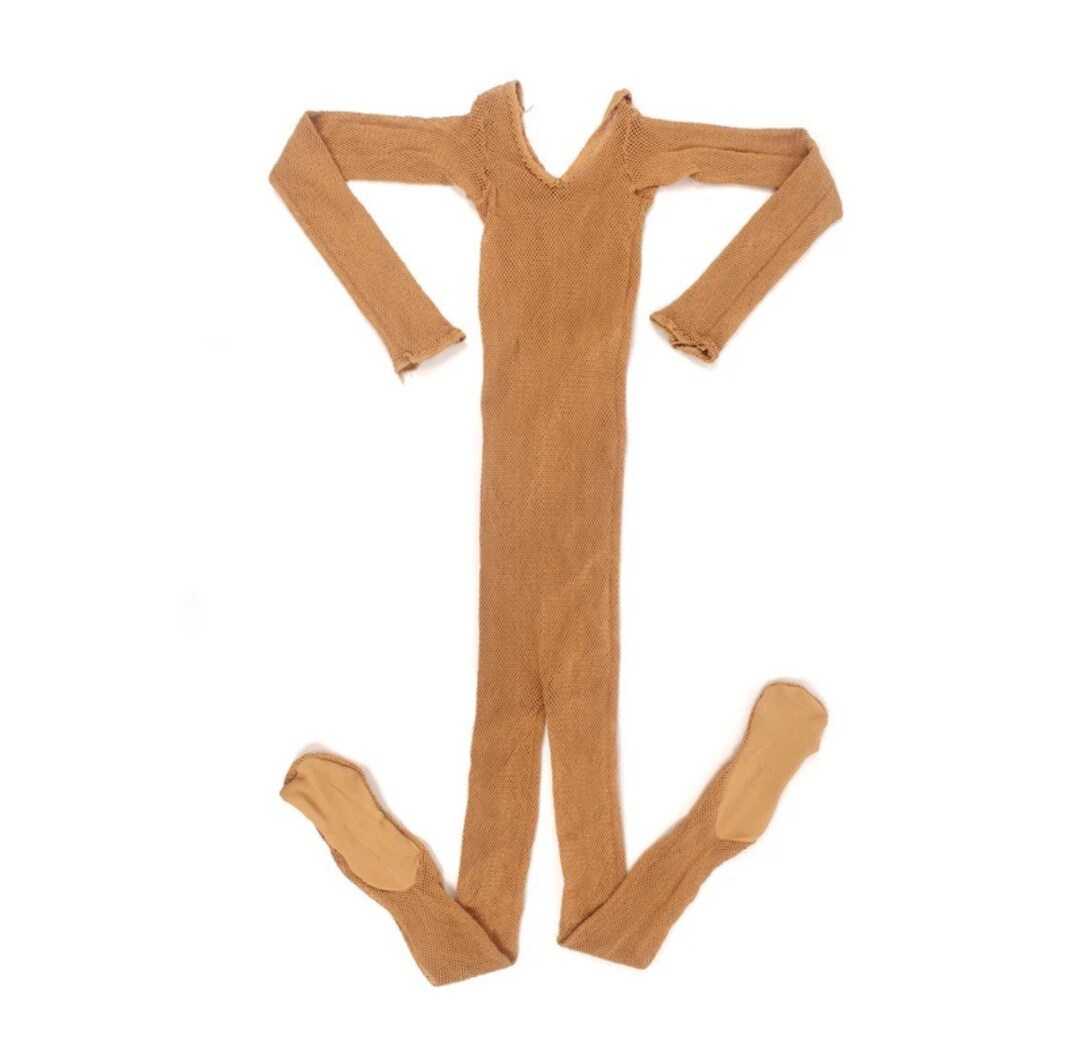 Plain Base Fishnet Catsuit Costume, Nude Naked Fishnet Bodystocking for ...