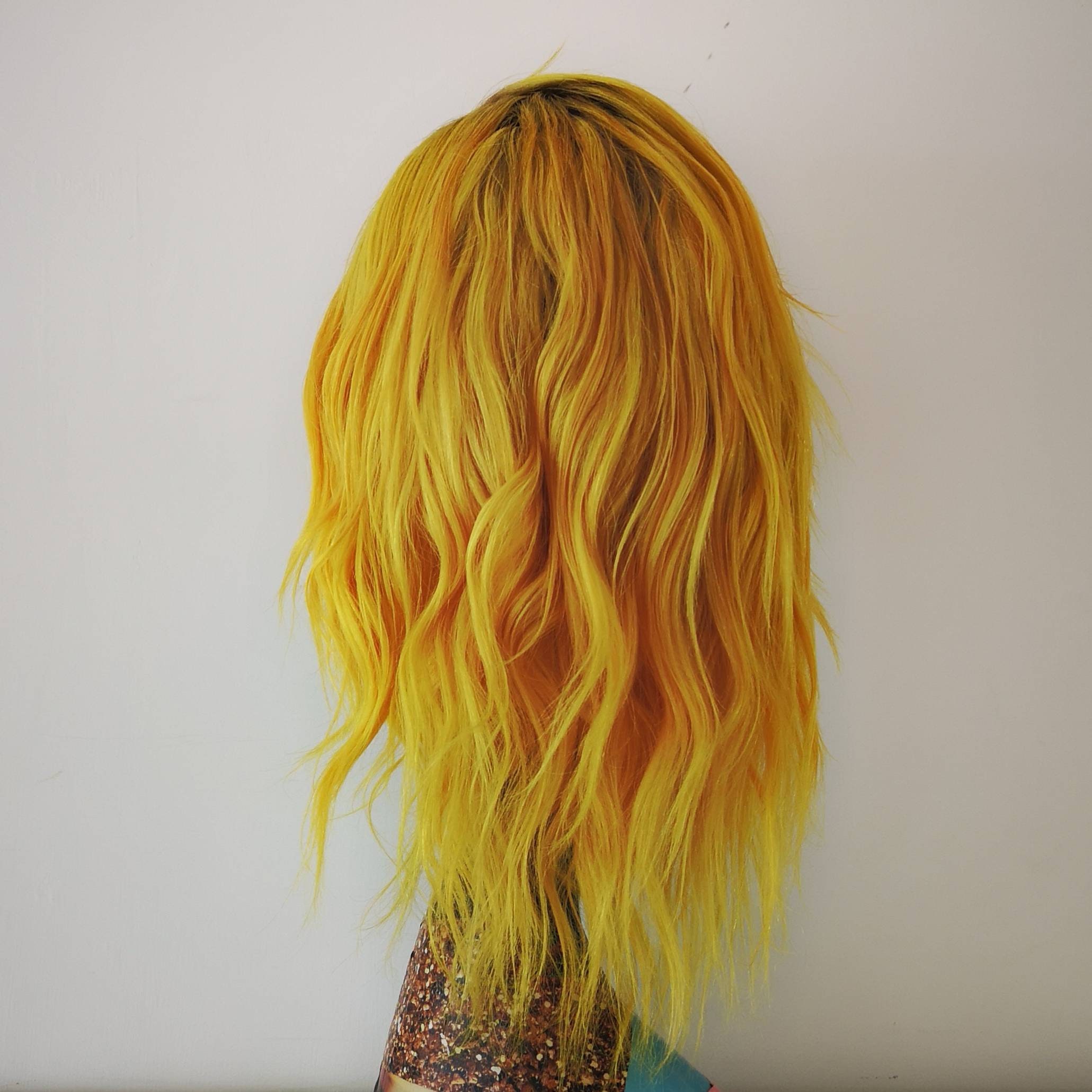 Sun Dazed, Natural Rooted, Yellow. 100% Remy, Real Human Hair, Custom ...