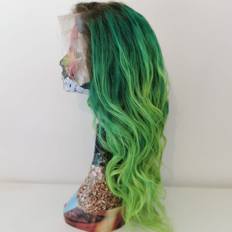 Green Human Hair Wigs - Etsy