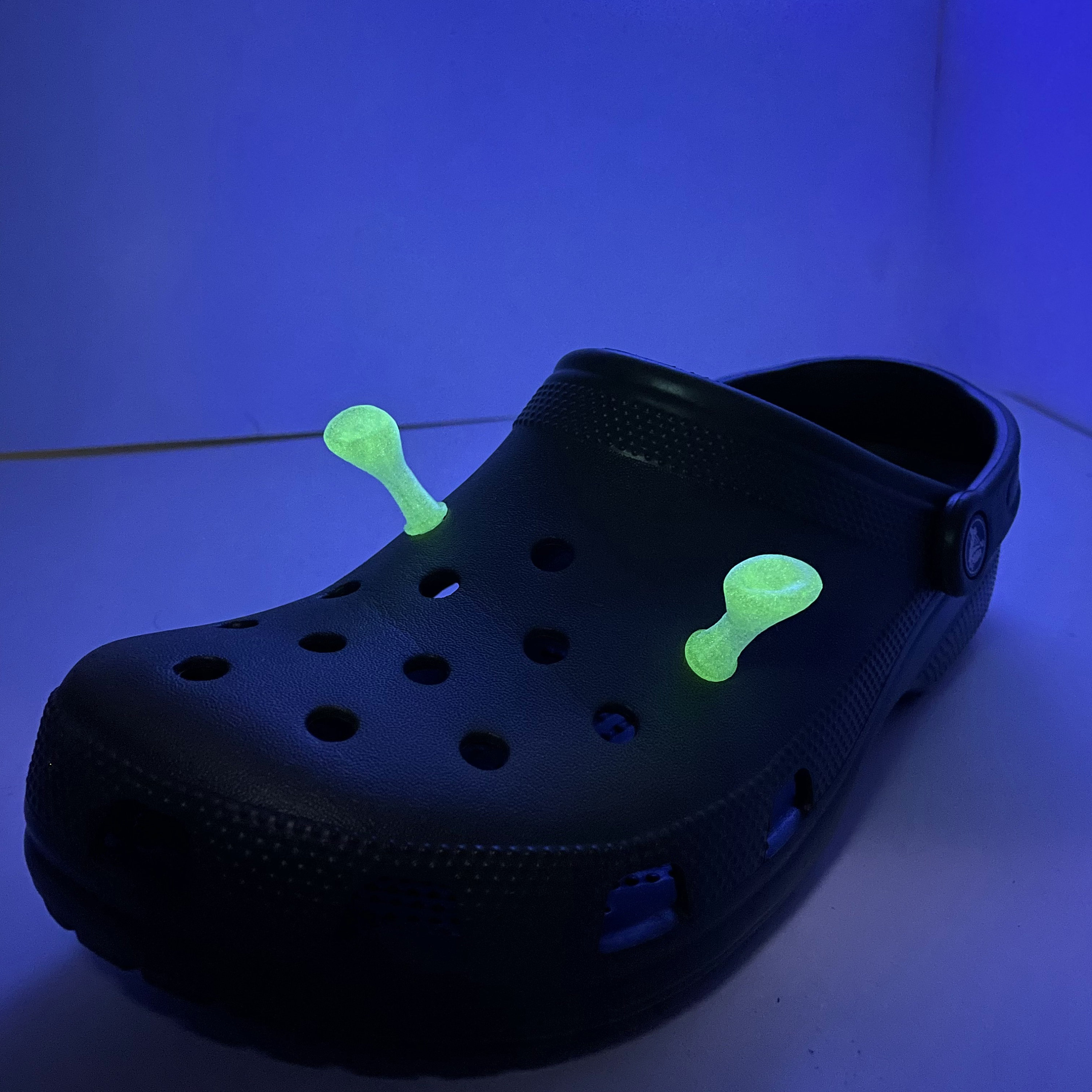 Shrek Ears Croc Charm Glow in the Dark Solid Green - Etsy