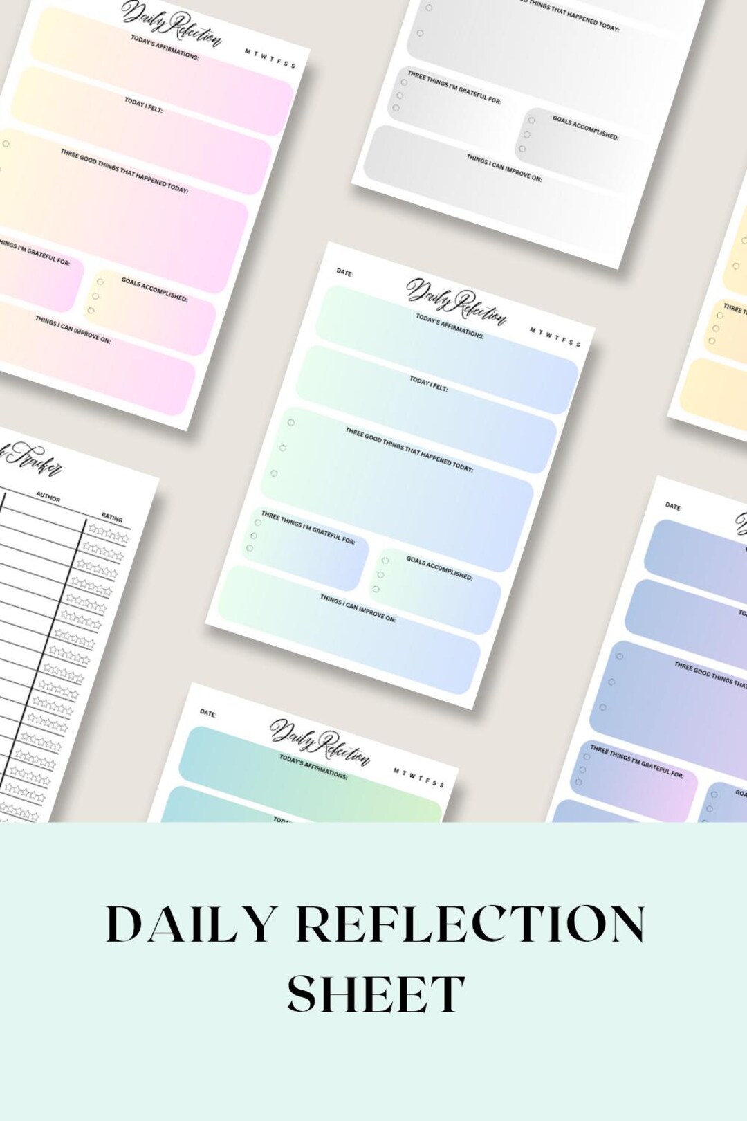 Printable Daily Reflection Journal Template A4 & A5 - Etsy Australia