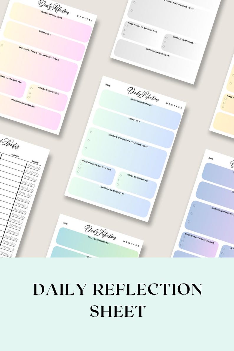 Printable Daily Reflection Journal Template A4 & A5 - Etsy Australia