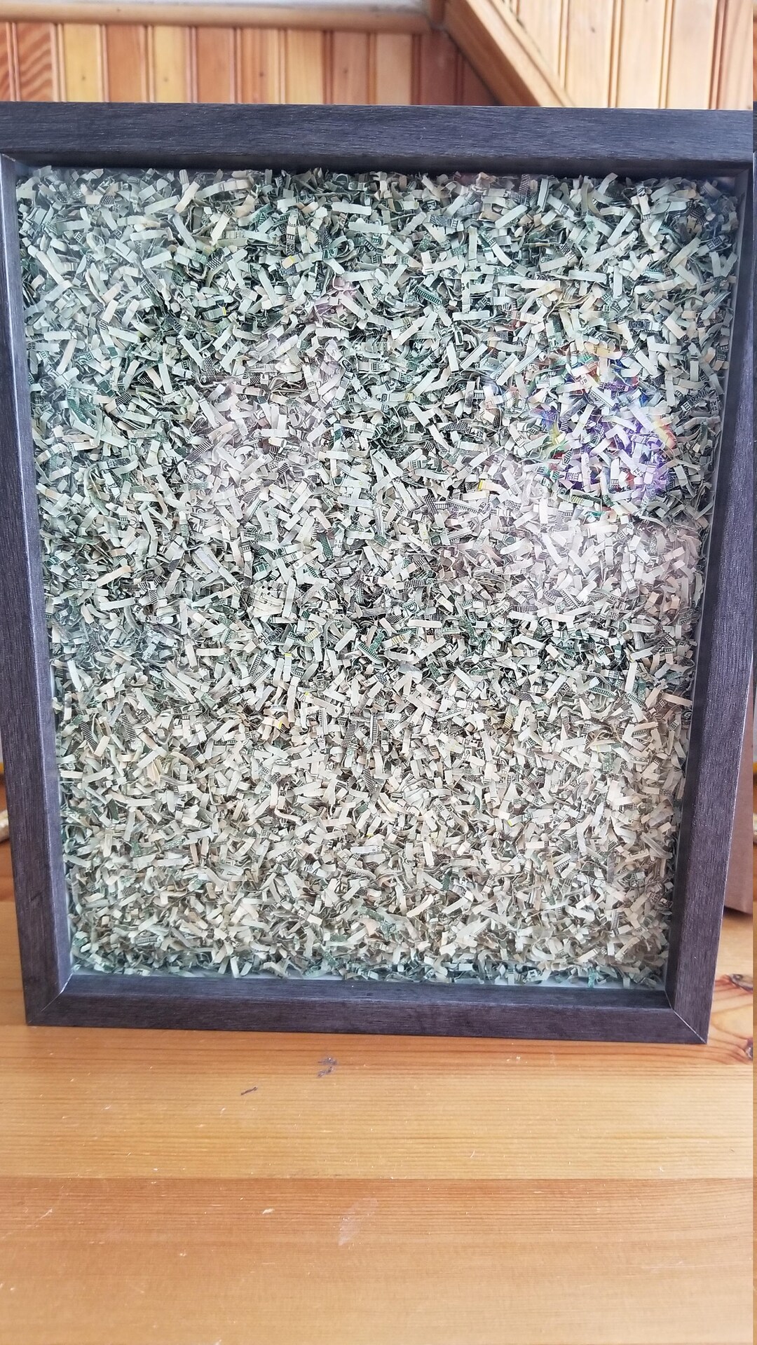 Shadow Box Filled With Shredded Currency. This is Legally Obtained ...