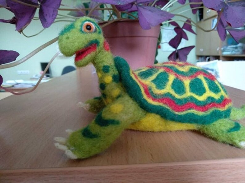 Turtle Felt Turtle Figurine Turtle Made of Wool - Etsy