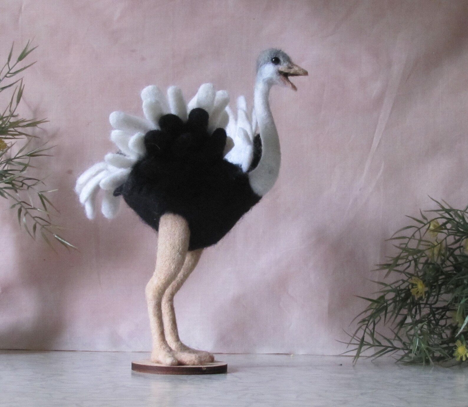 Ostrich Family. Felted Ostriches Made of Wool - Etsy