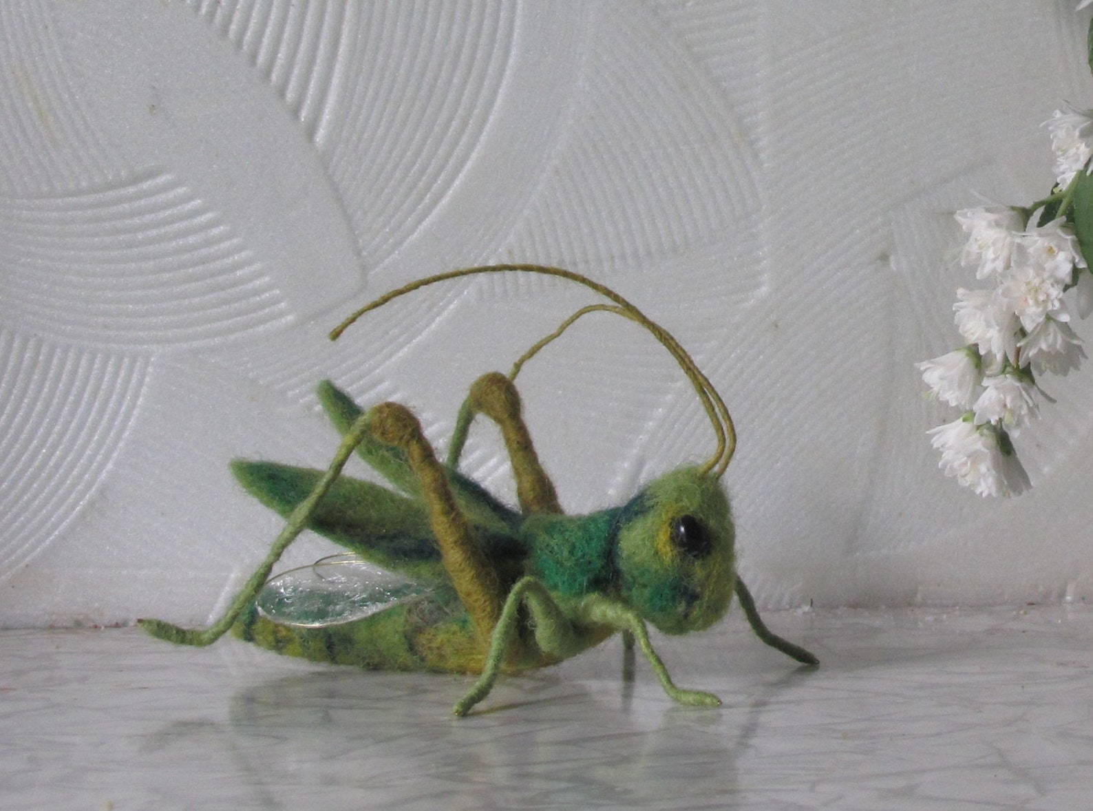 Grasshopper Made of Wool Soft Miniature Room Decor Grasshopper | Etsy