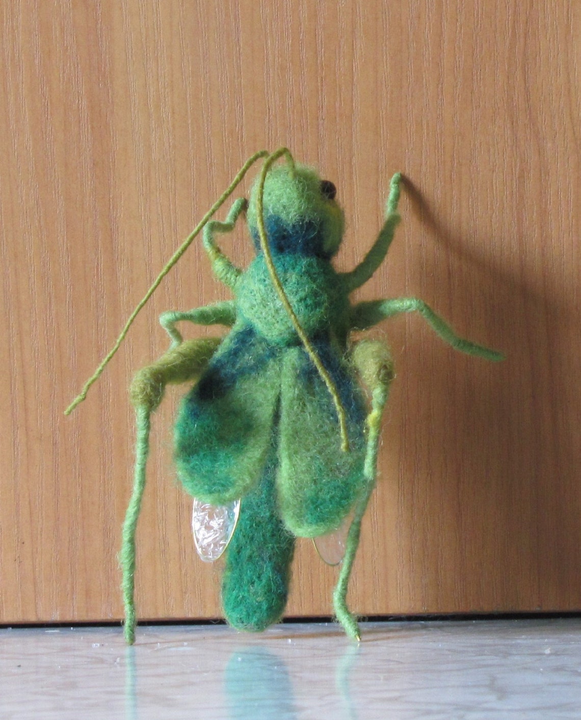 Grasshopper Made of Wool Soft Miniature Room Decor Grasshopper | Etsy