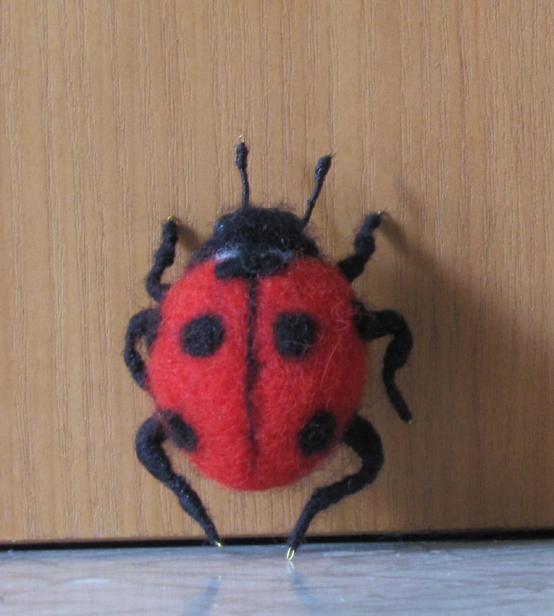 Wool Ladybug Beetle Made of Wool Gift for a Girl Good Luck | Etsy