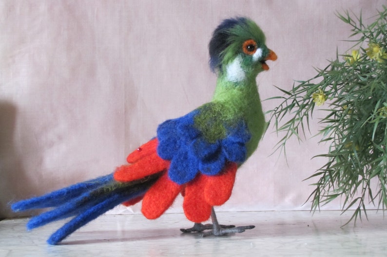 Bird of Paradise Bird of Wool Felt Bird - Etsy