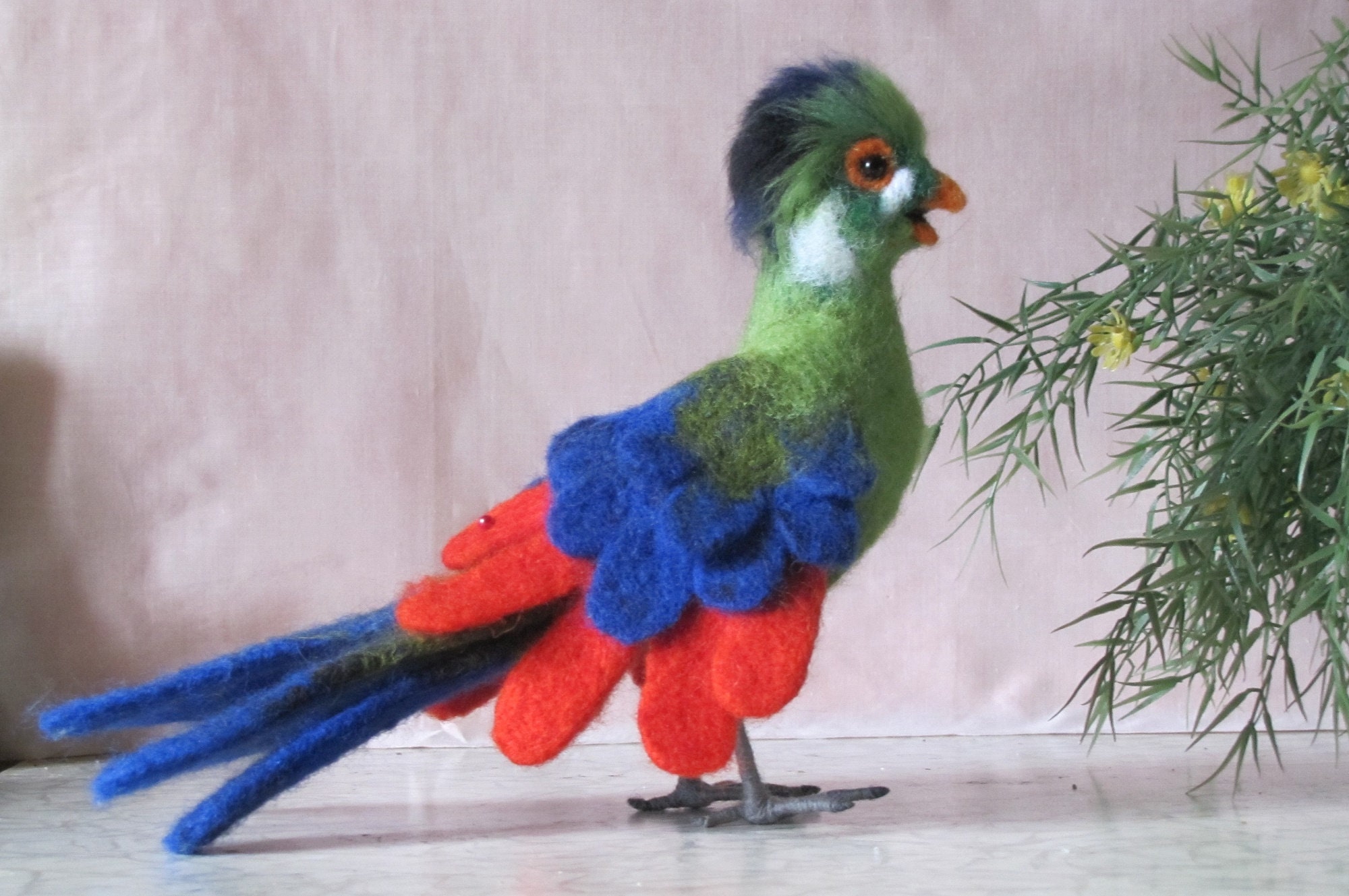 Bird of Paradise Bird of Wool Felt Bird - Etsy