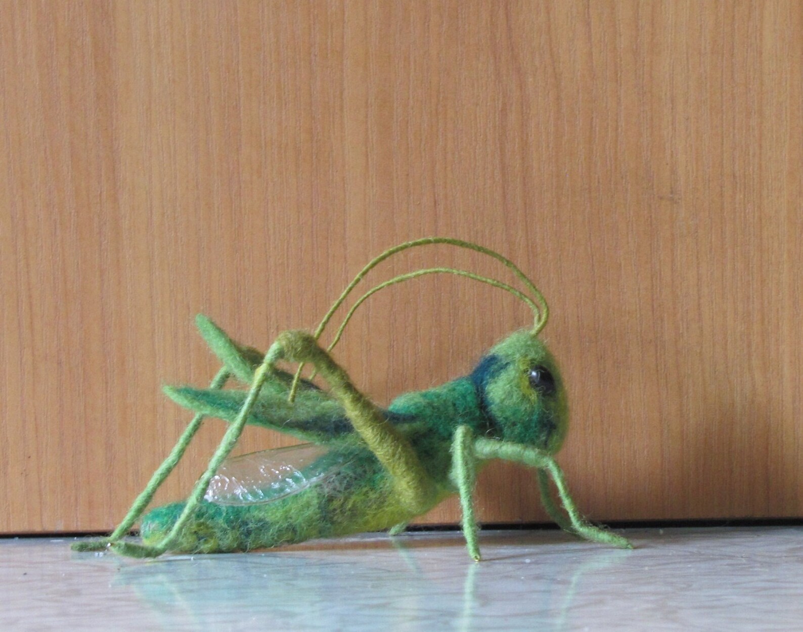 Grasshopper made of wool Soft miniature Room decor Grasshopper | Etsy