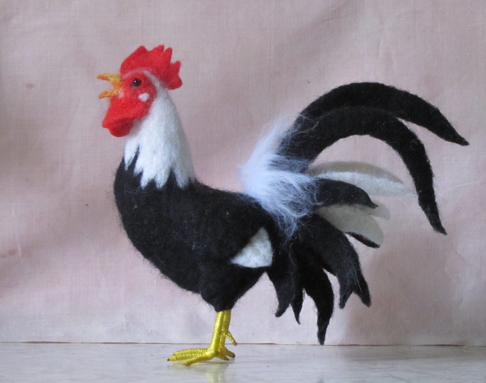 Rooster Peacock and His Family | Etsy