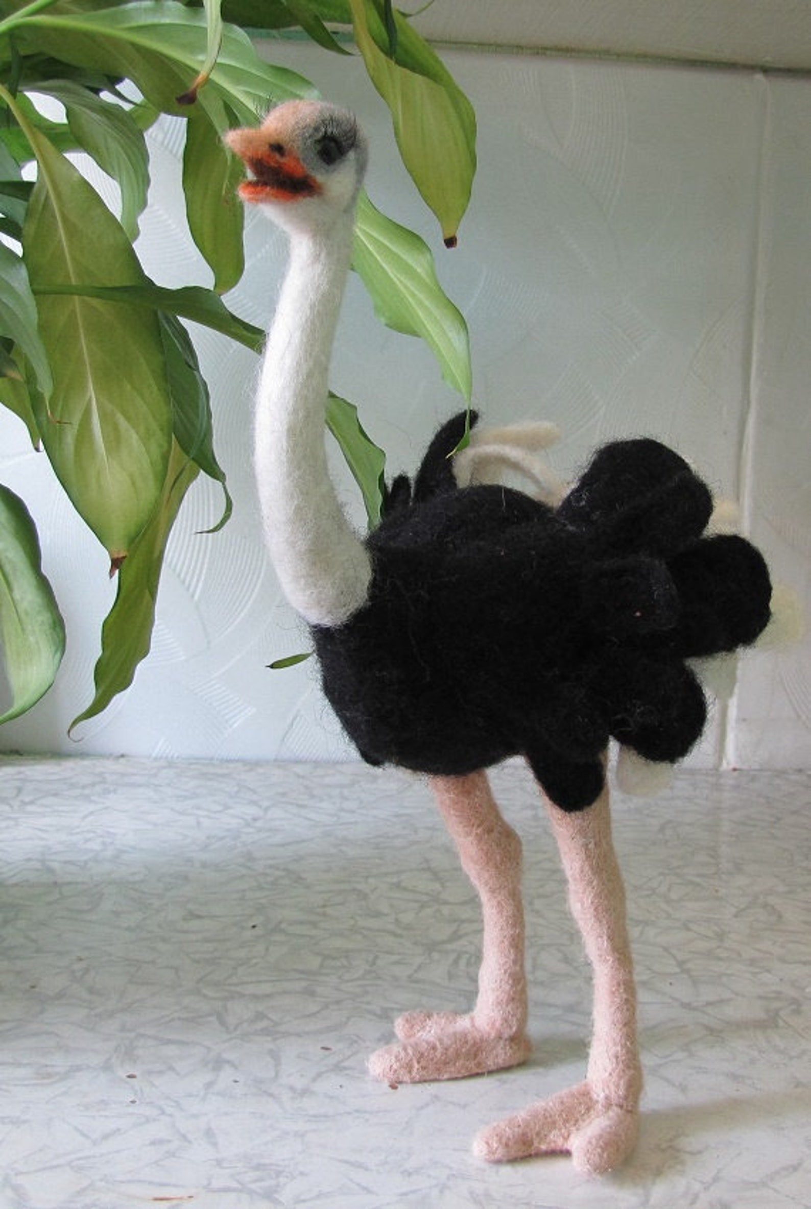 Ostrich Willie. Felted Bird. - Etsy