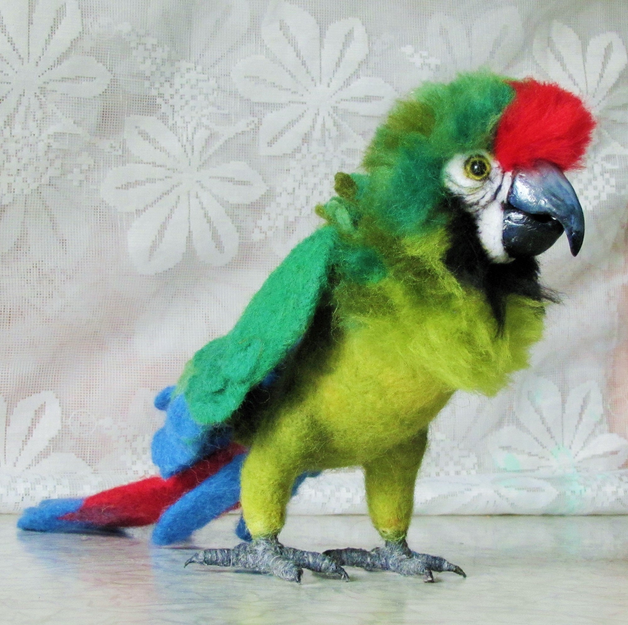 Felt Parrot Macaw Bird Made of Wool for Interior - Etsy