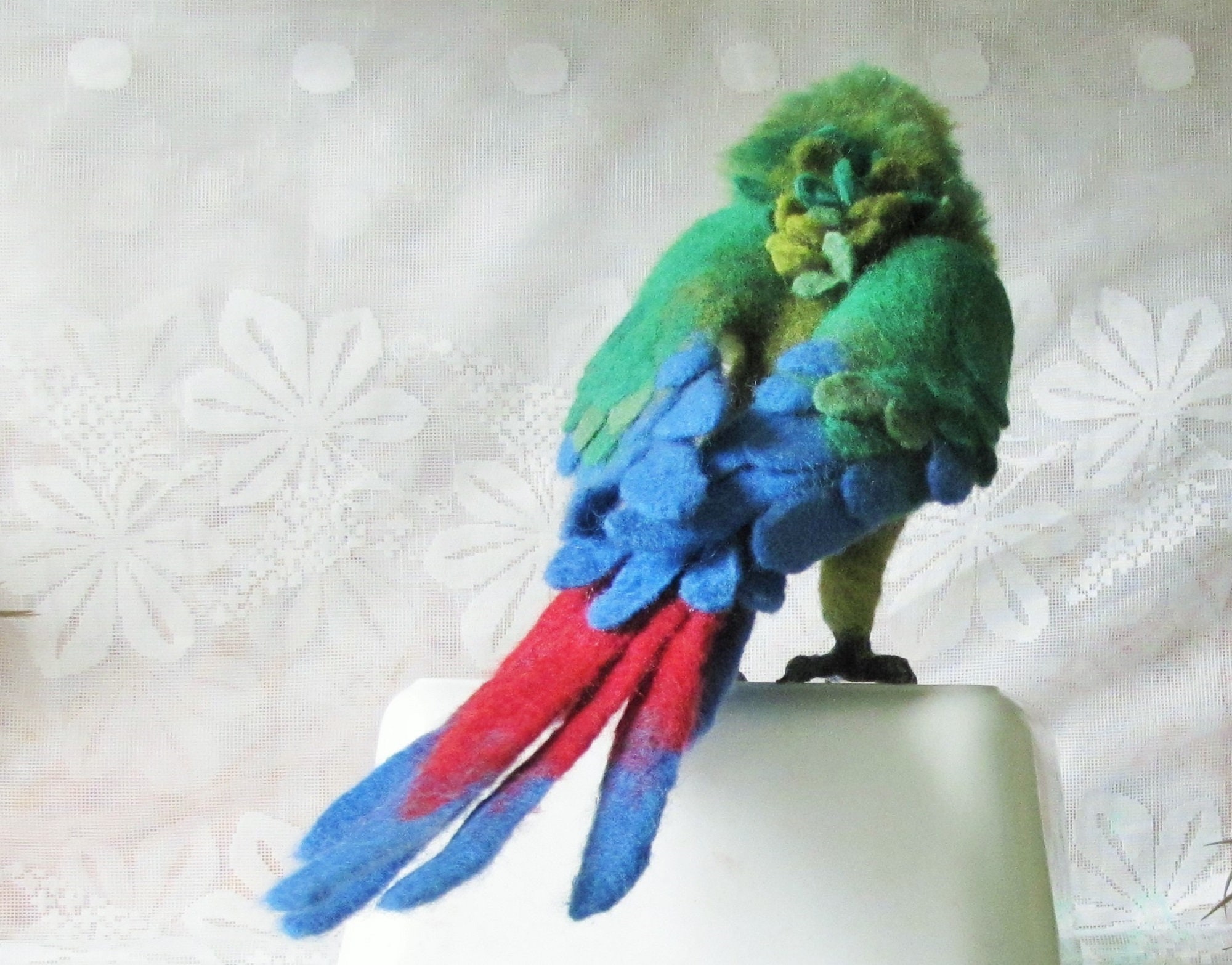 Felt Parrot Macaw Bird Made of Wool for Interior - Etsy