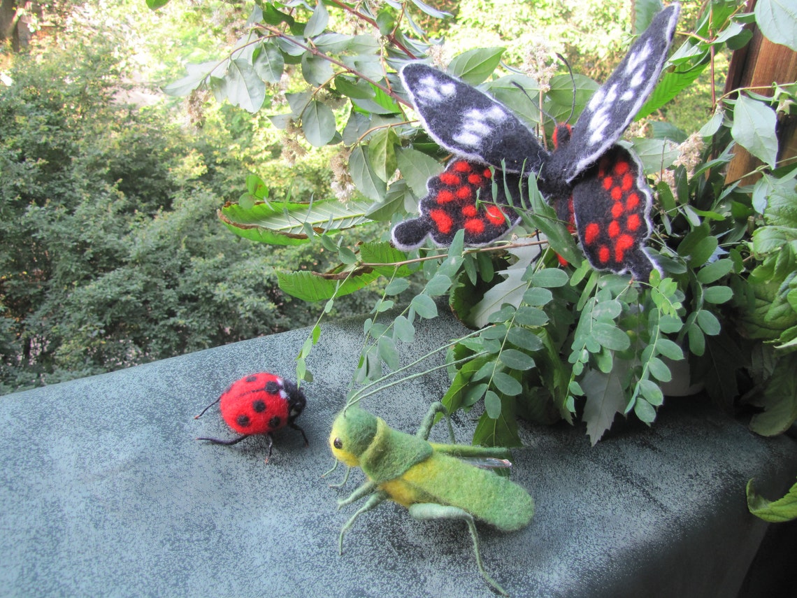 Butterfly Made of Wool Realistic Butterfly Felted Insect - Etsy