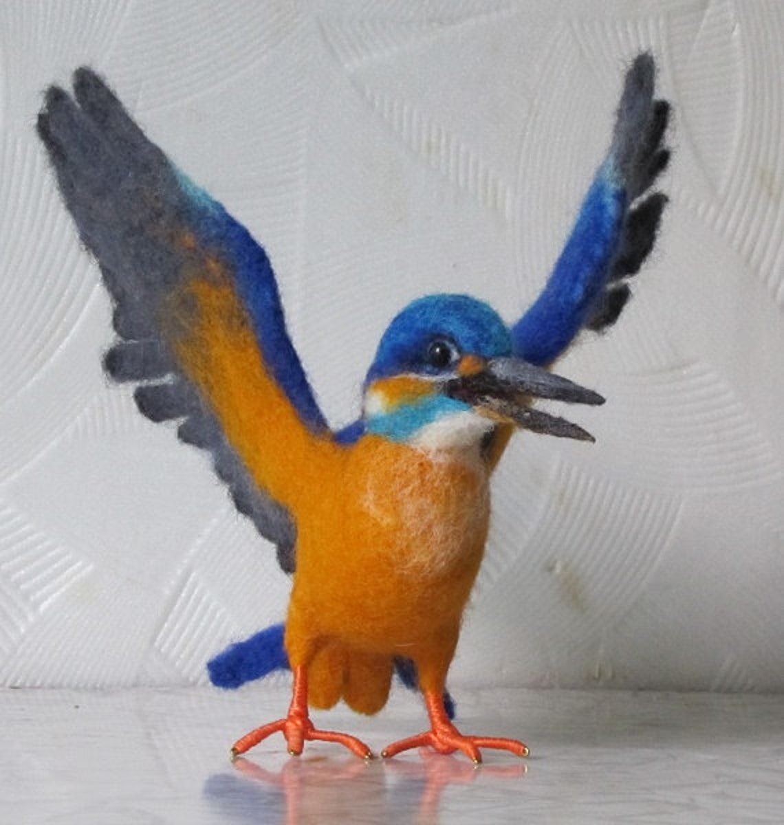 Bird Made of Wool Kingfisher Bird Made by Hands Felted Bird - Etsy