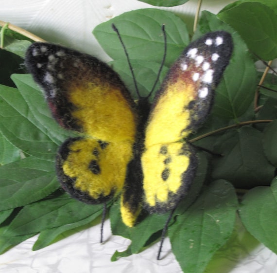 Butterfly Made of Wool Realistic Butterfly Felted Insect - Etsy