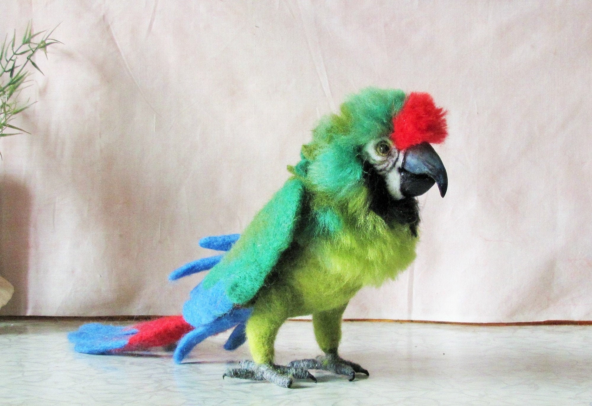 Felt Parrot Macaw Bird Made of Wool for Interior - Etsy
