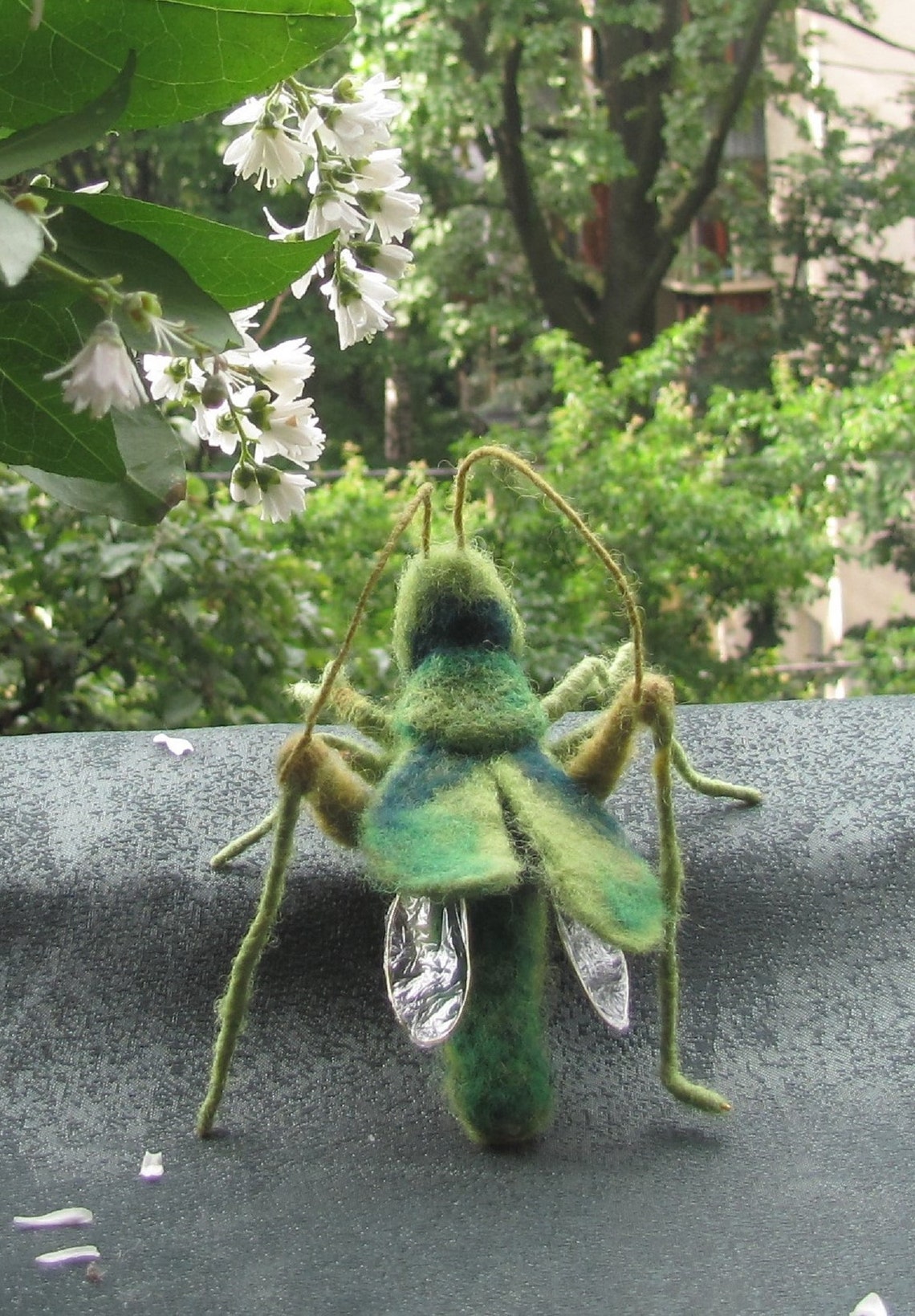 Grasshopper Made of Wool Soft Miniature Room Decor Grasshopper | Etsy