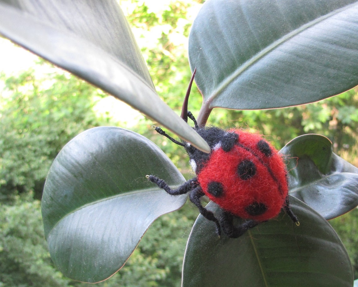 Wool Ladybug Beetle Made of Wool Gift for a Girl Good Luck - Etsy