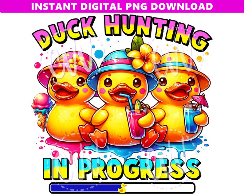 Cruise Duck Hunting PNG | Instant Download Clipart | Cruising Ducks ...