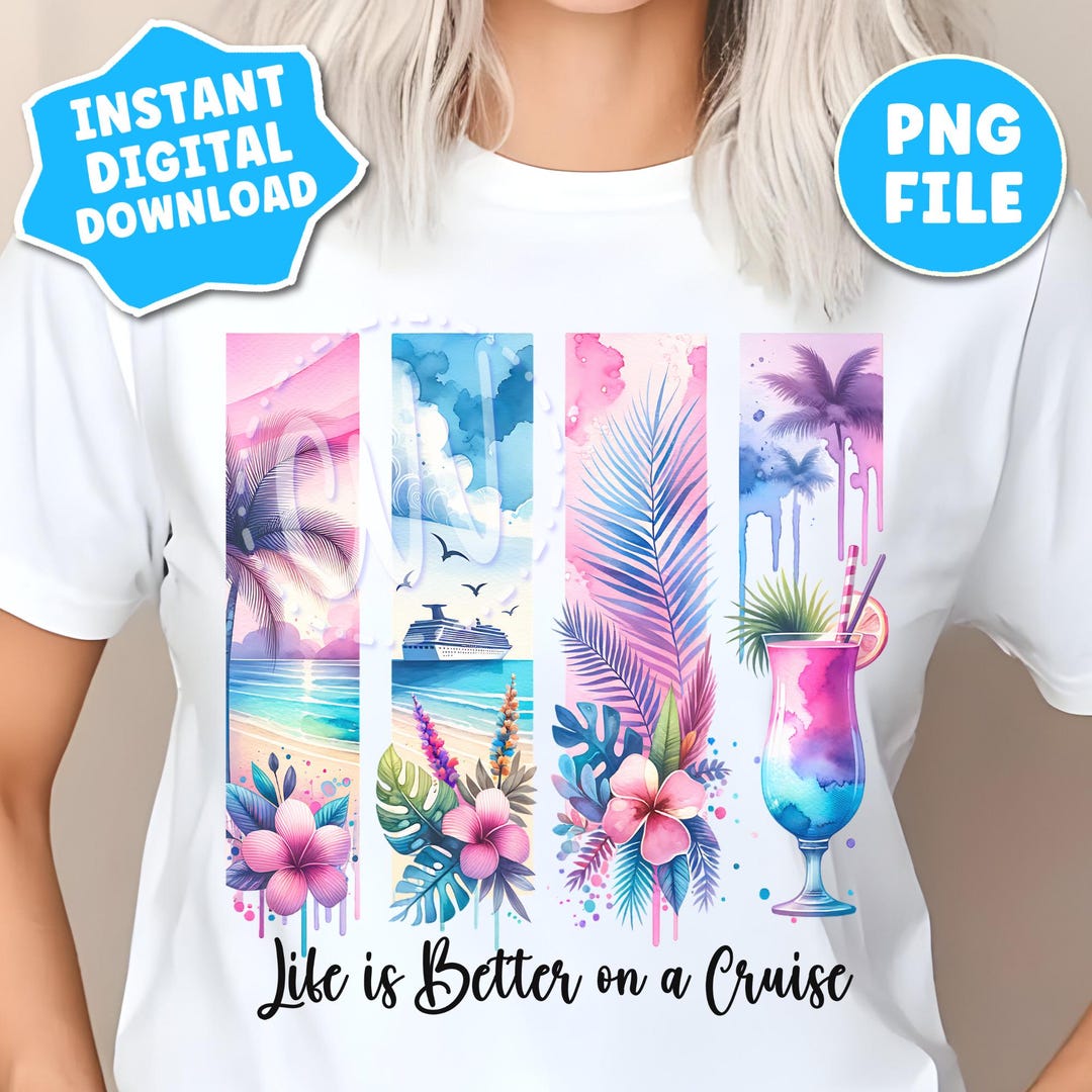 Tropical Cruise Brushstroke PNG | Pastel Watercolor Cruise Ship ...