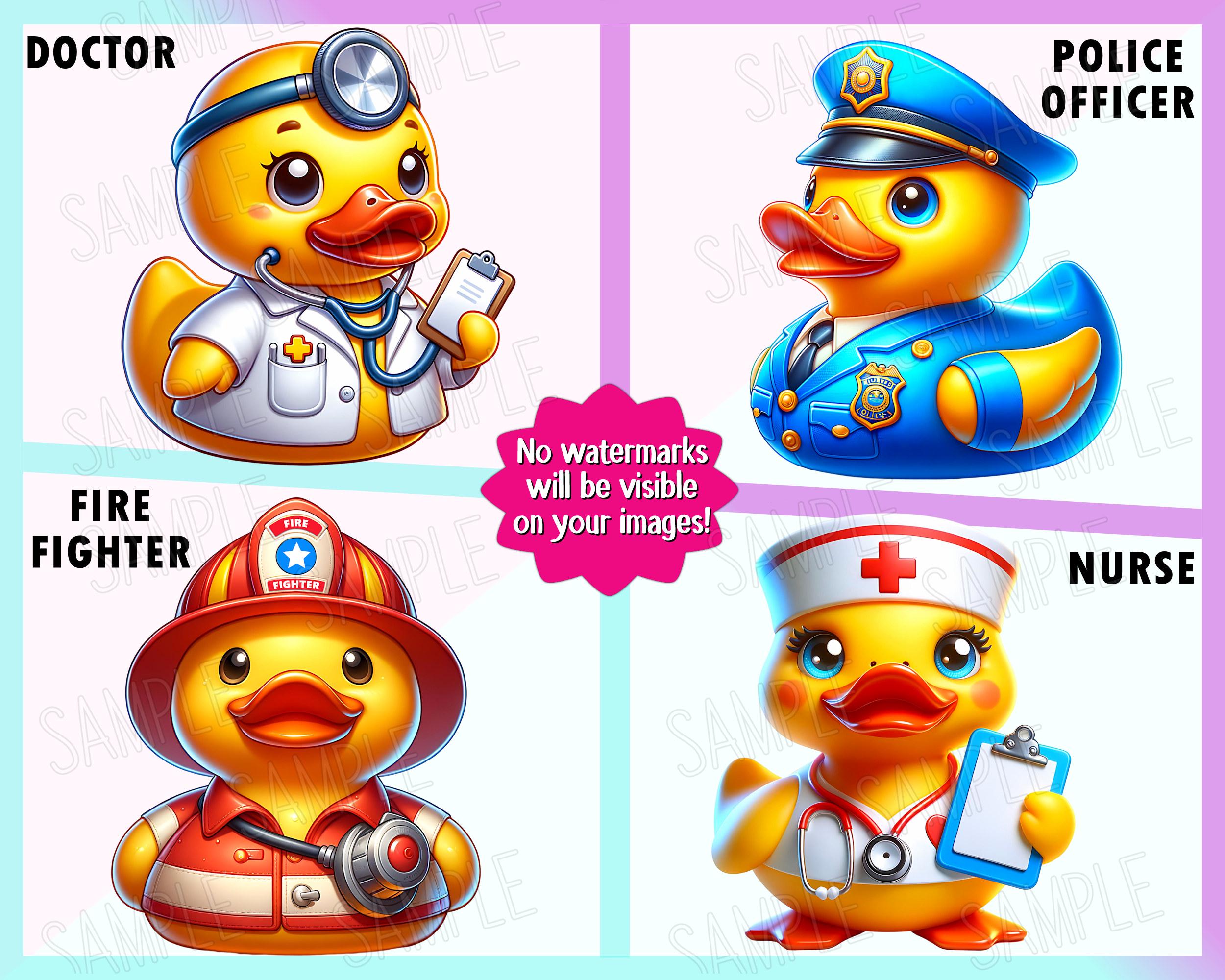 Rubber Duck Professions Clipart PNG Bundle | Cruising Ducks | Animal ...