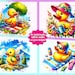 Cute Summer Watercolor Rubber Duck Clipart Bundle | Cruising Ducks PNG ...
