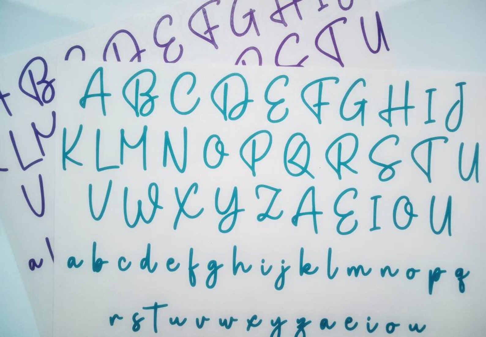 Alphabet Decals Script Font Self Adhesive Transfers Premium - Etsy