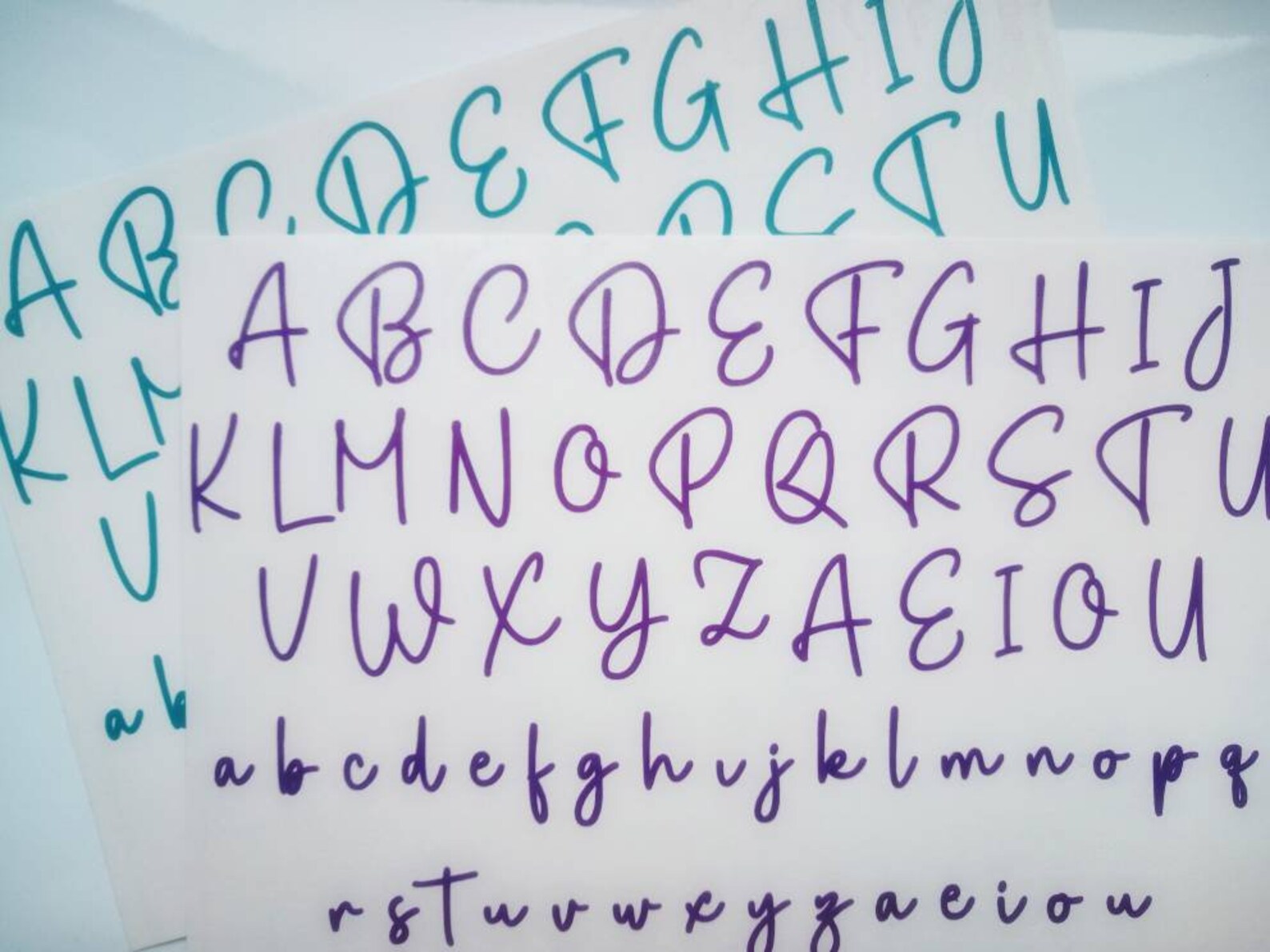 Alphabet Decals Script Font Self Adhesive Transfers Premium - Etsy