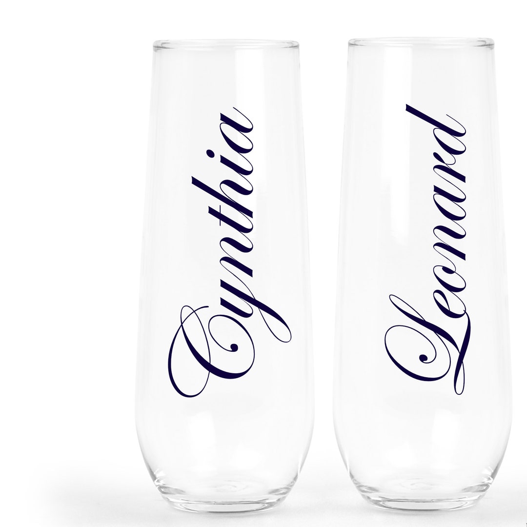 Fancy Script Name Decals, High Quality Transfers, Couples Names Vinyl ...