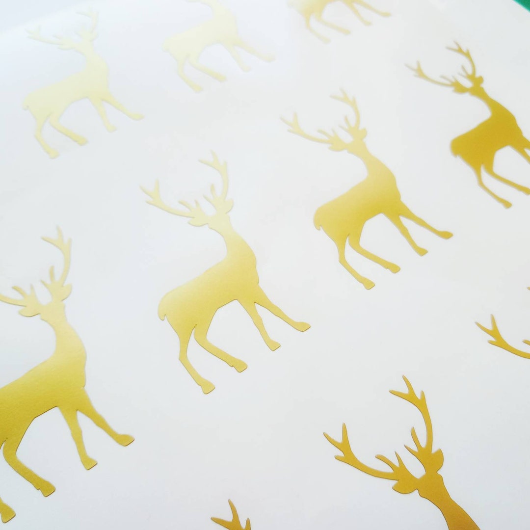 Stag Decals, Permanent Gloss Vinyl Stickers for Christmas - Etsy