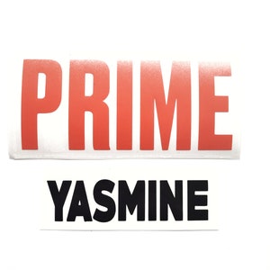 Personalised Prime Name Decal, Permanent Bottle Sticker, Vinyl Transfer ...
