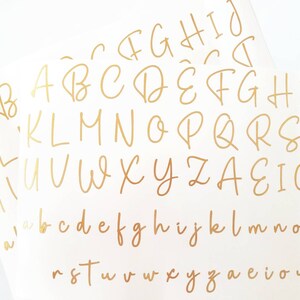 Alphabet Decals, Script Font, Self Adhesive Transfers, Premium ...
