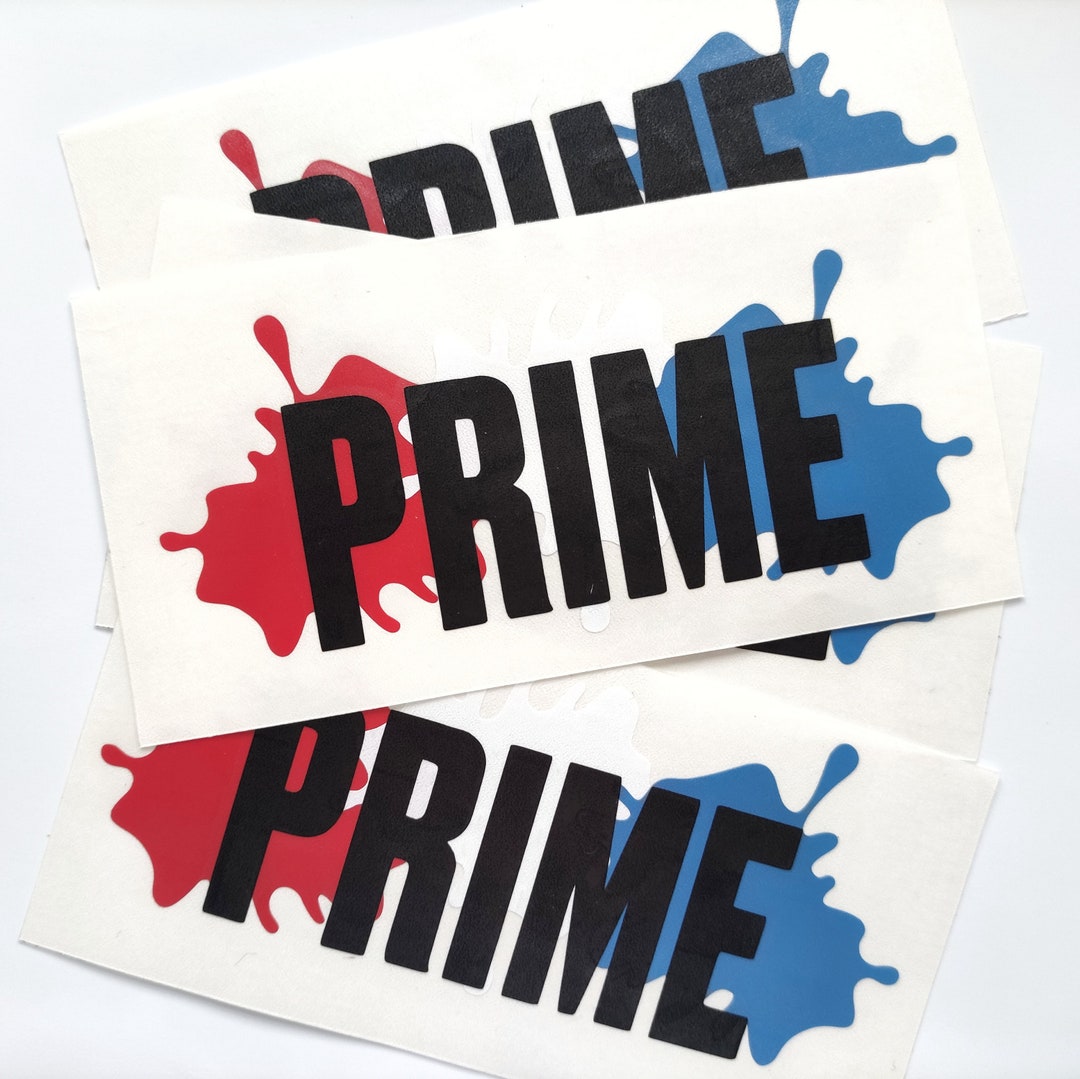 Red, White and Blue Prime Decal, Permanent Bottle Sticker, Vinyl ...