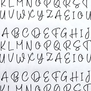 Alphabet Decals, Script Font, Self Adhesive Transfers, Premium ...